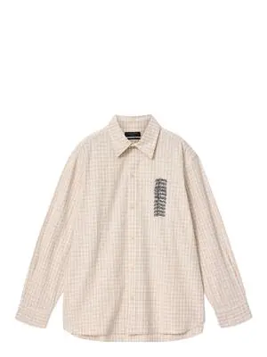 ALLSAINTS Organic Cotton Repeater Shirt - Brown