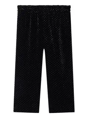Bonpoint Velvet Glitter Dot Leggings - Black