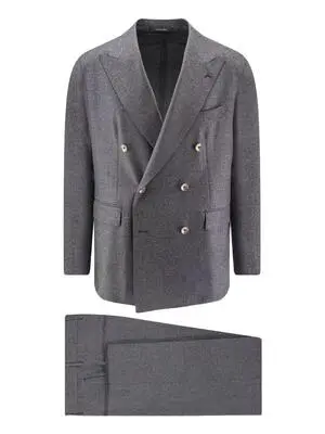 Tagliatore Double-breasted Wool Suit - Grey