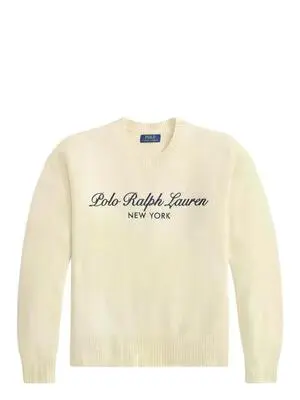 Polo Ralph Lauren Logo-embroidered Crew-neck Sweater - Neutrals