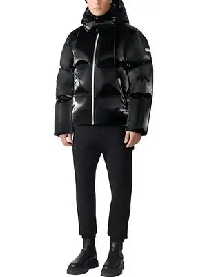 Mackage Padded Down Jacket With Drawstring Hood - Black