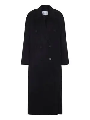 THE FRANKIE SHOP Gaia Wool Double-breasted Coat - Black
