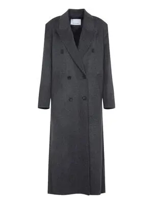 THE FRANKIE SHOP Gaia Wool Double-breasted Coat - Grey