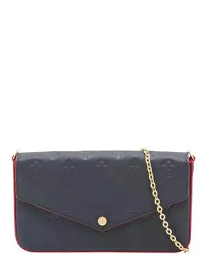 LOUIS VUITTON Monogram Empreinte Pochette Felicie Crossbody Bag - Blue