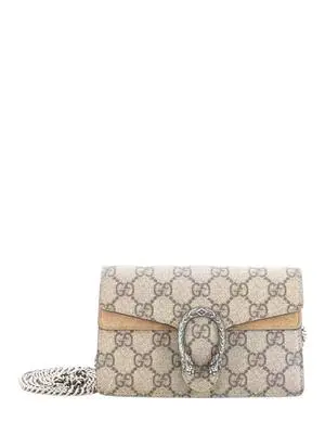 Gucci Dionysus Gg Coated Canvas Super Mini Crossbody Bag - Brown
