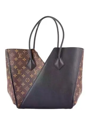 LOUIS VUITTON Louis Vuitton Kimono Handbag Monogram Canvas And Leather MM Tote Black