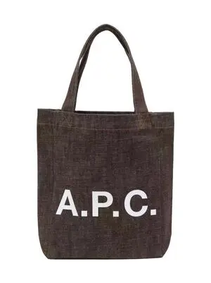 A.p.c. Logo Print Tote Bag - Silver