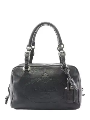 Prada Vitello Daino Handbag - Black