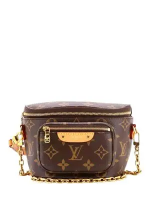 LOUIS VUITTON Monogram Canvas Mini Belt Bag - Brown