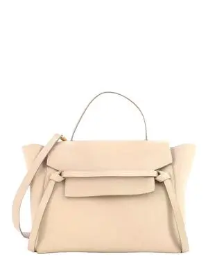 Celine Belt Bag Textured Leather Mini Shoulder Bag - Neutrals