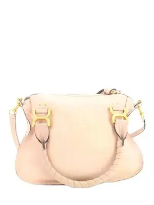 Chloé Marcie Leather Small Satchel - Pink