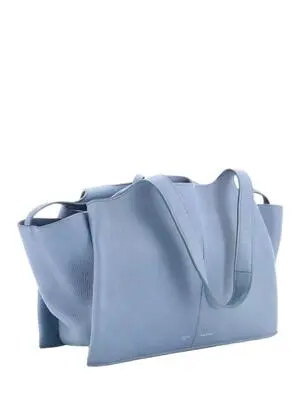 Celine Celine Tri-Fold Grained Calfskin Small Shoulder Bag Blue