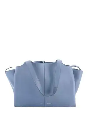 Celine Tri-fold Grained Calfskin Shoulder Bag - Blue