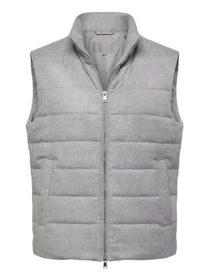 TOMBOLINI Zip-up Quilted Gilet - Grey