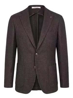 Tagliatore Single-breasted Wool Blazer - Brown