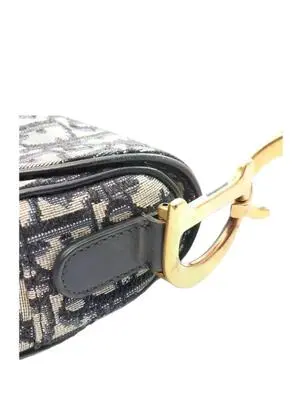 Dior Christian Dior Saddle Oblique Jacquard Shoulder Bag Neutrals