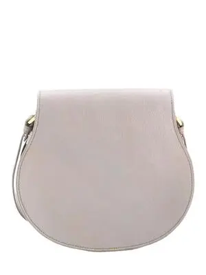 Chloé Marcie Leather Small Crossbody Bag - Grey