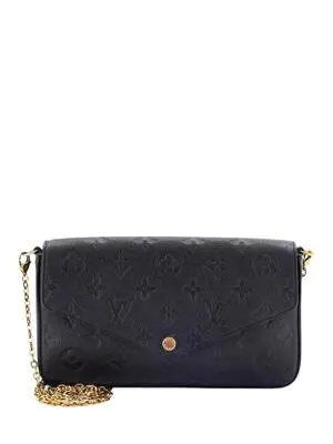 LOUIS VUITTON Monogram Empreinte Felicie Pochette - Black