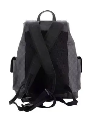 Gucci Gg Coated Canvas Backpack - Black