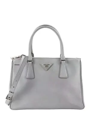 Prada Saffiano Leather Medium Tote Bag - Grey