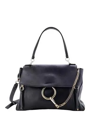 Chloé Faye Day Bag Leather Small Satchel - Black