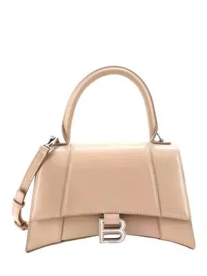 Balenciaga Balenciaga Hourglass Top Handle Leather Small Satchel Bag Neutrals