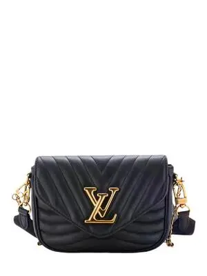 LOUIS VUITTON New Wave Multi Pochette Quilted Leather Crossbody Bag - Black