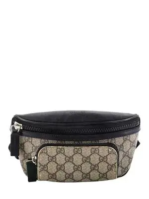 Gucci Gg Coated Canvas Medium Belt Bag - Black