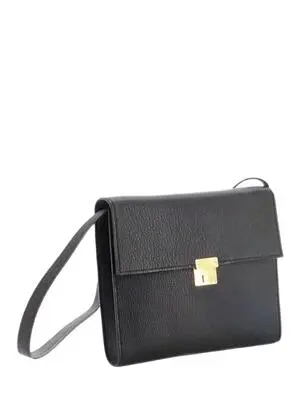 Hermès Clic Wallet On Strap Chevre Mysore Shoulder Bag - Black