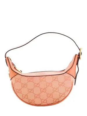 Gucci Ophidia Half Moon Bag Gg Canvas Mini Hobo - Pink