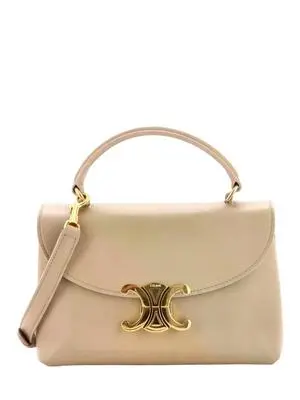 Celine Nino Top Handle Bag Leather Teen Satchel - Neutrals