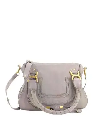 Chloé Marcie Leather Small Satchel - Grey