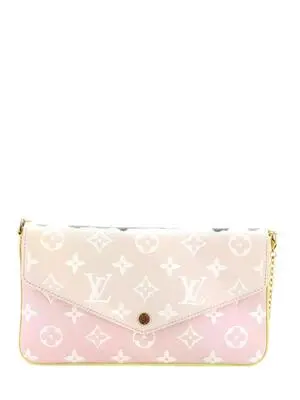 LOUIS VUITTON Felicie Pochette Spring In The City Monogram Empreinte Leather Clutch Bag - Pink