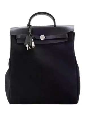 Hermès Hermès Herbag A Dos Toile Backpack Black