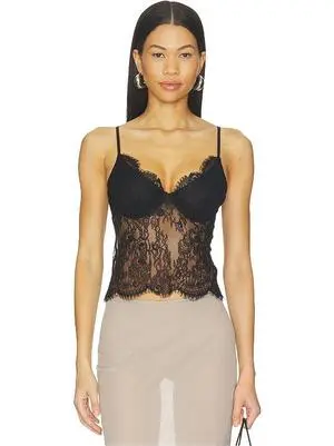 L'Agence Rosel Lace Camisole - Black