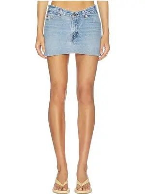 ALIGRACE Low Waist Micro Mini Skirt - Blue