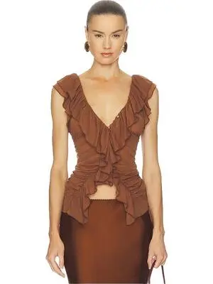 Free People Blythe Vest Top - Rust