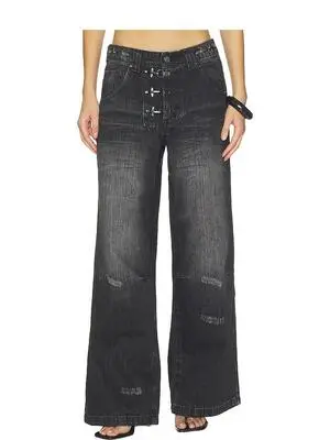 JADED LONDON Fireman Clip Colossus Jeans - Black