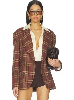 Free People Dean Double Breasted Blazer - Brown