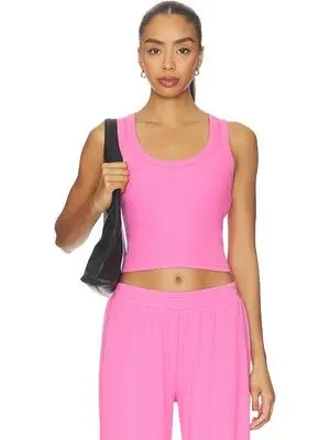 Lna Kat Rib Crop Tank - Pink