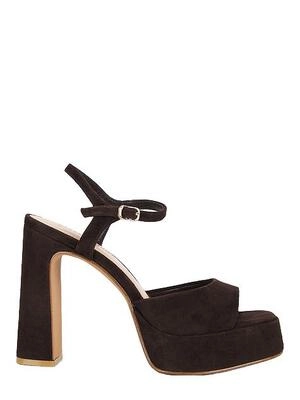 Steve Madden Liandra Suede Platform Sandal - Chocolate