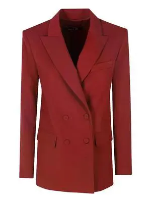 Federica Tosi Double-breasted Peak-lapel Blazer - Red