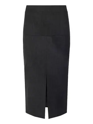 Federica Tosi Front-slit Pencil Midi Skirt - Grey