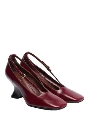 Dries Van Noten Leather Pumps With Buckle Fastening - Red