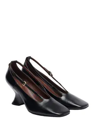 Dries Van Noten Leather Buckled Pumps - Black