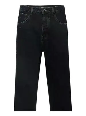 NAHMIAS Distressed Straight-leg Jeans - Black