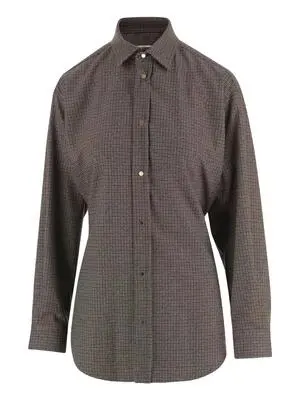 DARKPARK Checked Press-stud Shirt - Brown