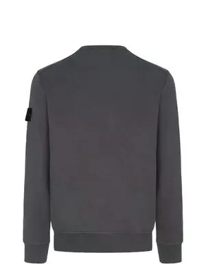 Stone Island Organic Cotton Fleece Sweatshirt - Grey