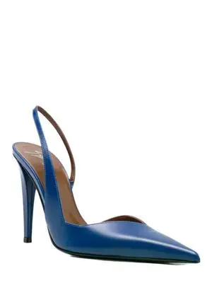 GIUSEPPE ZANOTTI Desideria Pointed-toe Slingback Pumps - Blue