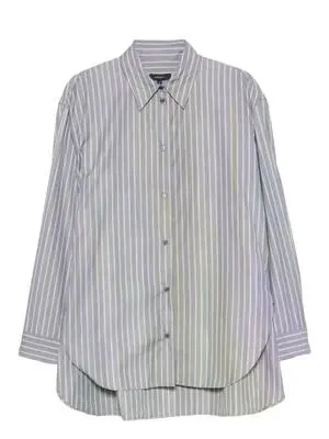 Soeur Vertical-stripe Long-sleeve Shirt - Blue